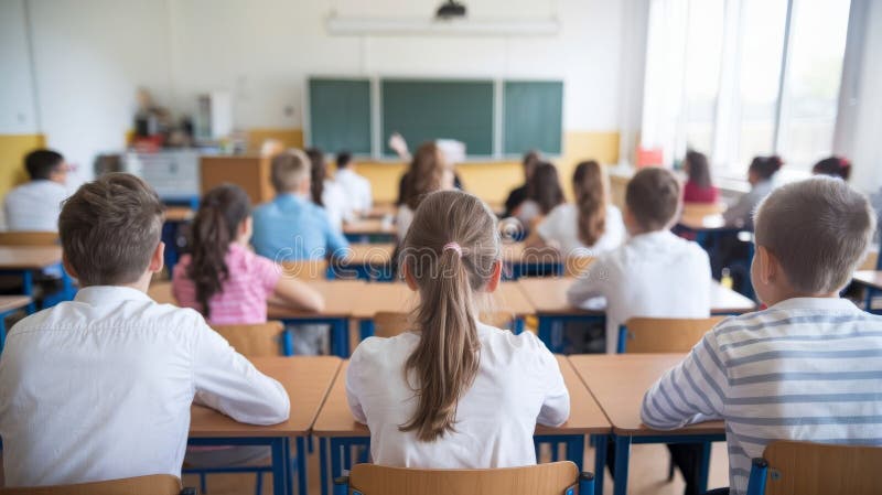 Classroom Students Behind Stock Illustrations – 135 Classroom Students ...