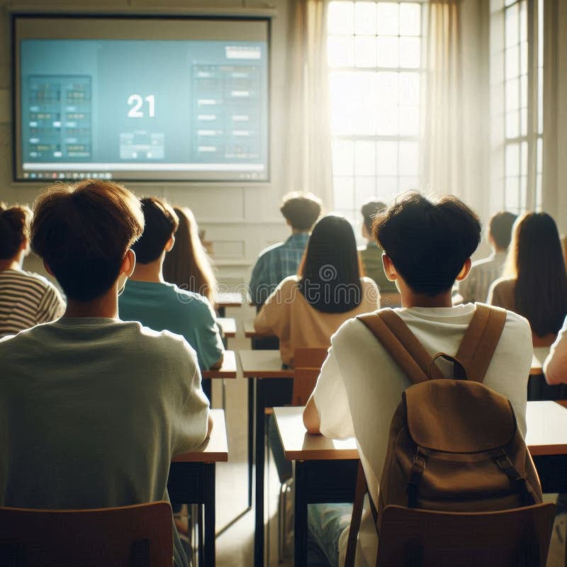 Classroom Students Behind Stock Illustrations – 135 Classroom Students ...