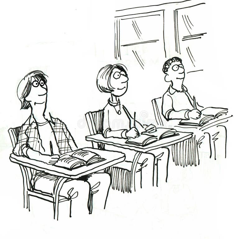 Three Students stock illustration. Illustration of university - 90456403