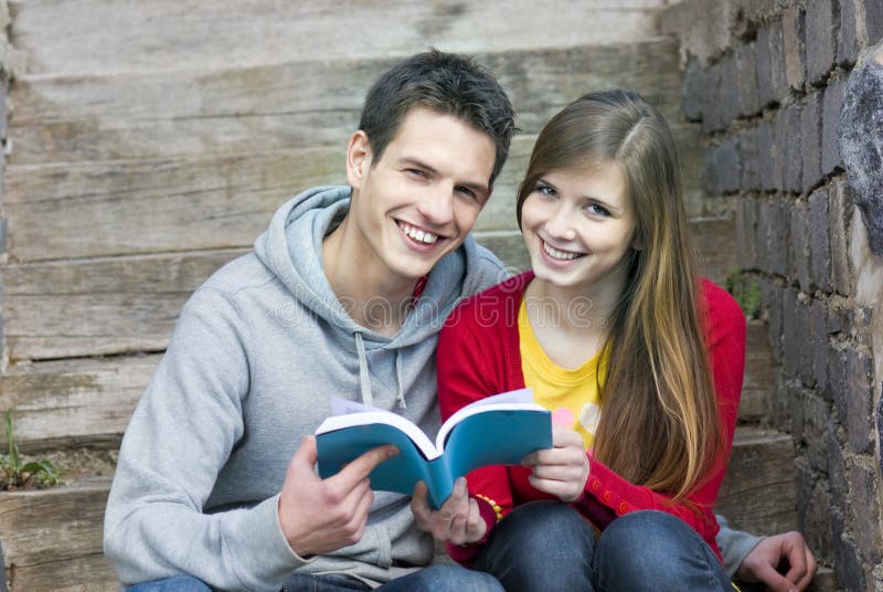 Students with book stock photo. Image of lifestyle, book - 19167964