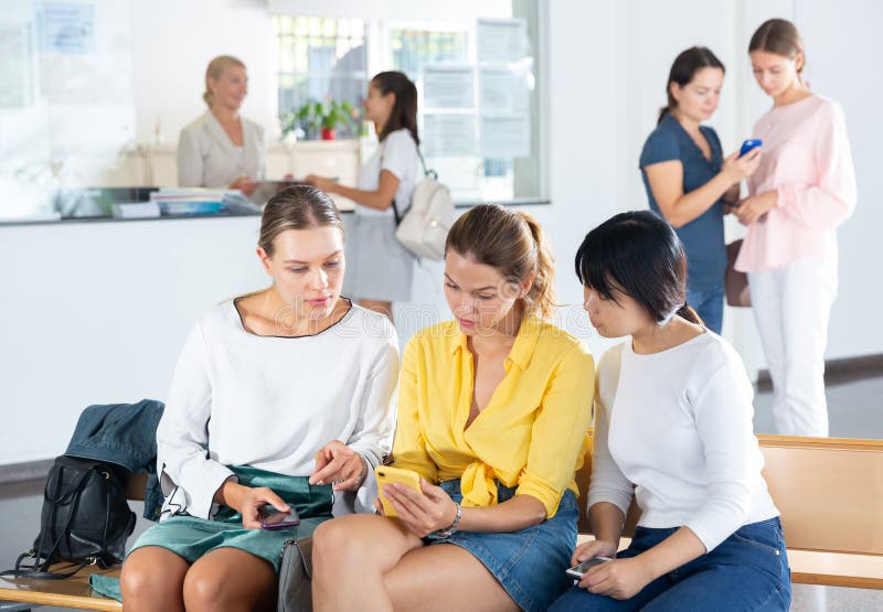 Students in Break between Lessons Stock Photo - Image of friends ...