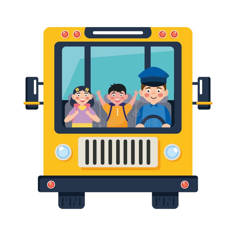 Students bus transport stock vector. Illustration of student - 292612083