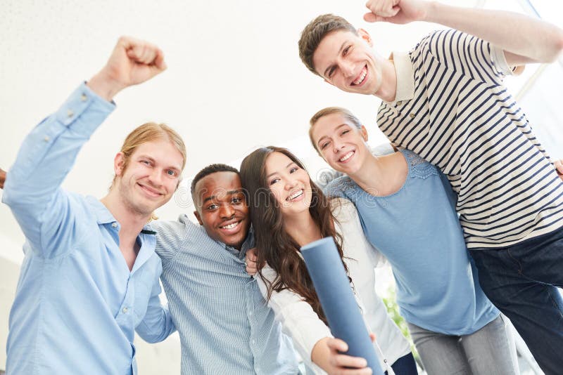 Students Celebration on Successful Completion Stock Photo - Image of ...