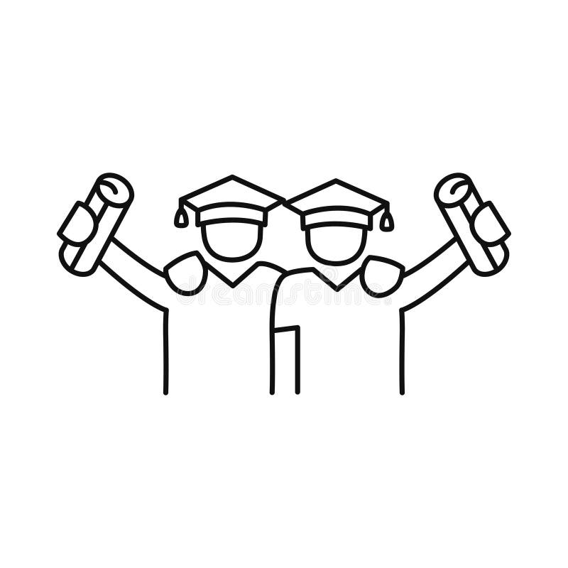 Students, Certificate, Certificate Ceremony Icon Stock Vector ...