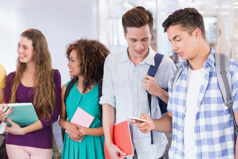 Students Chatting in between Classes Stock Image - Image of design ...