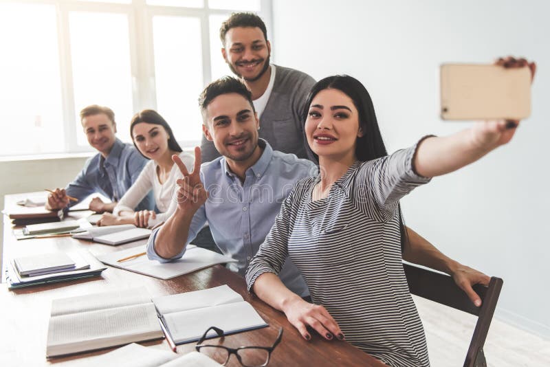 Students during the class stock photo. Image of classroom - 87473346