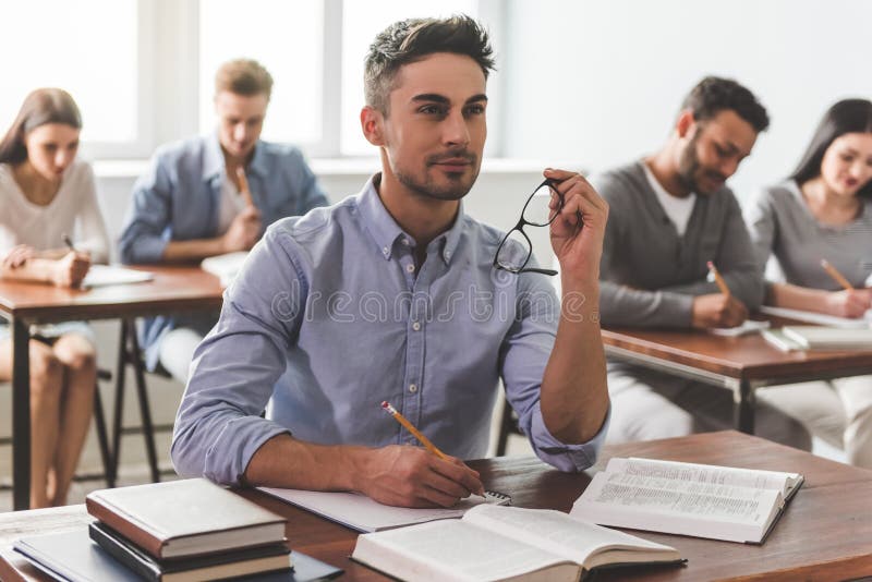 Students during the class stock photo. Image of classmates - 87473218