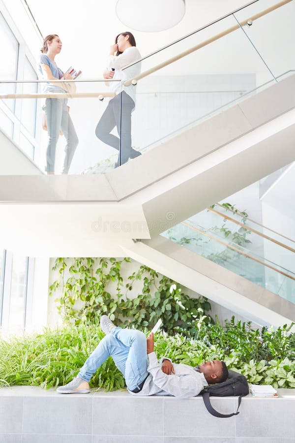 Students in Class Break in College Stock Photo - Image of break ...
