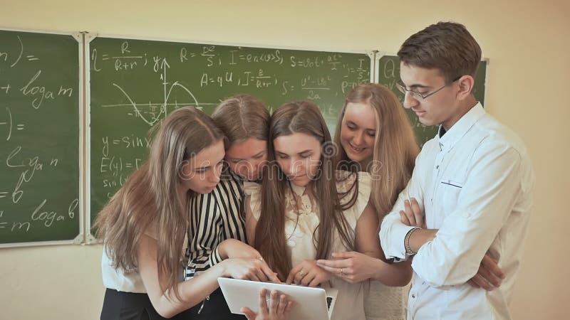 Students Study in the Classroom at the School Desk Stock Video - Video ...