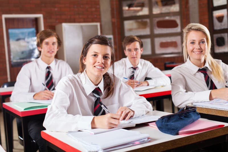 Students in classroom stock image. Image of smart, adolescent - 27173015