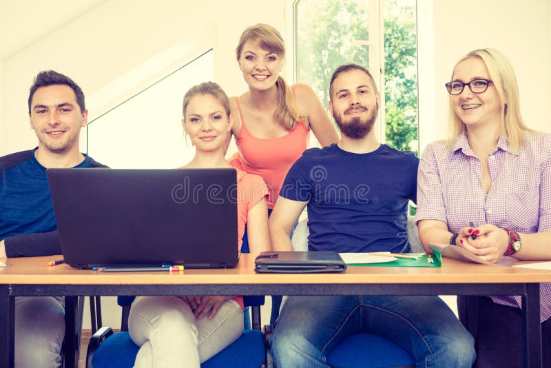Students in Classroom during the Break Stock Image - Image of laughing ...