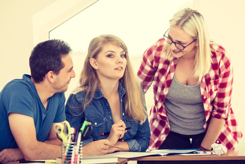 Students in Classroom during the Break Stock Photo - Image of students ...