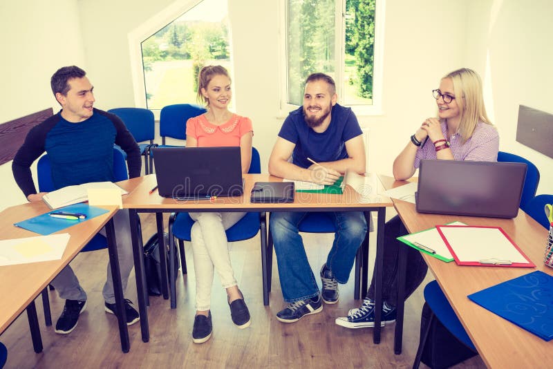 Students in Classroom during the Break Stock Image - Image of group ...