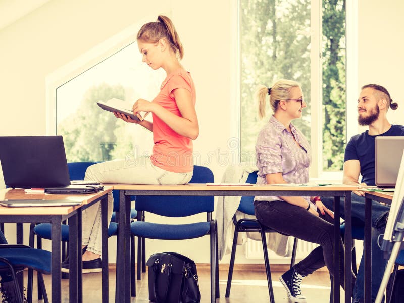 Students in Classroom during the Break Stock Image - Image of students ...
