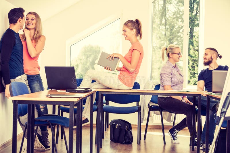 Students in Classroom during the Break Stock Image - Image of students ...