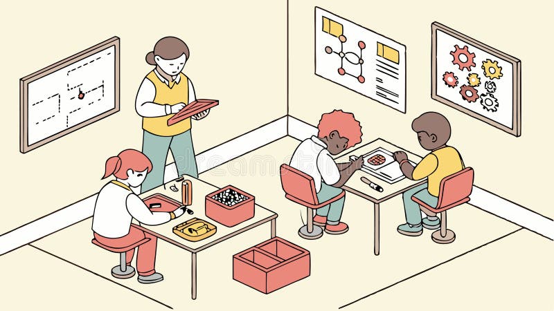 Collaborative Learning: Students Work Together on a Group Project or ...