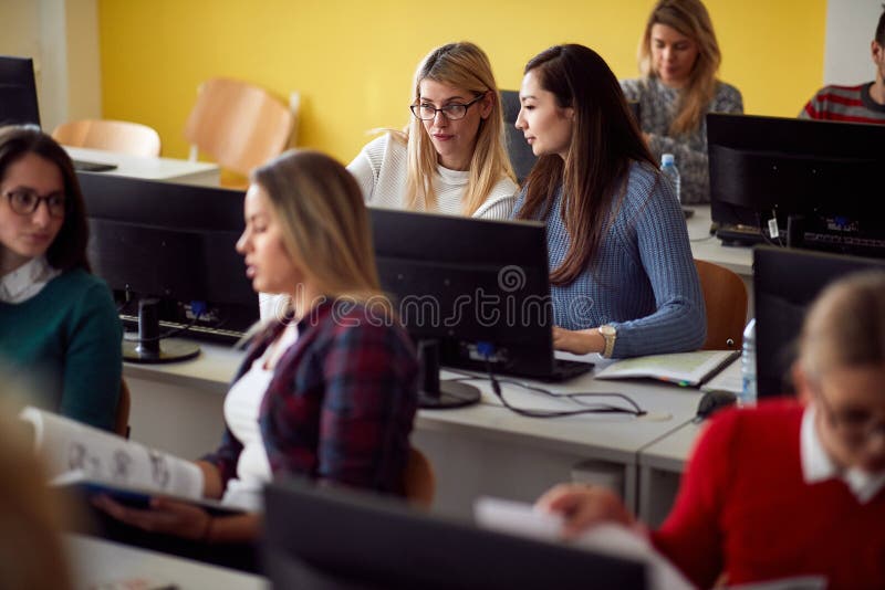 Students in Classroom Learning Together Stock Photo - Image of student ...