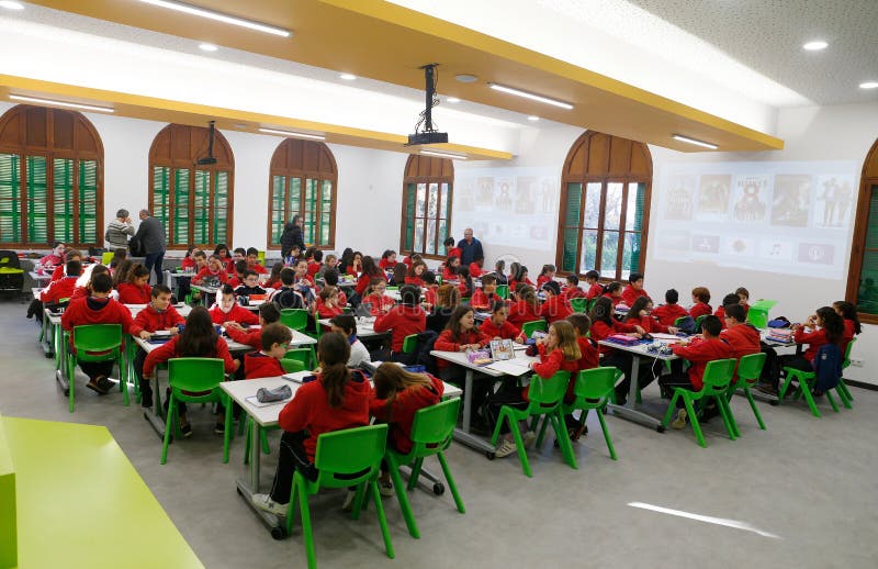 Students in Classroom Wide View Editorial Stock Image - Image of ...