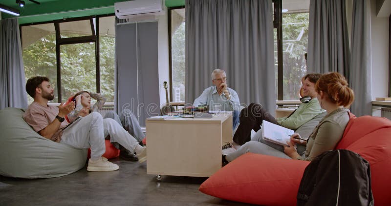 Students Collaborate on a Project, Engaging in Teamwork and Learning in ...