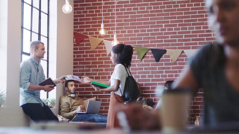 Students, Collaboration and Group Working on a Project for University ...