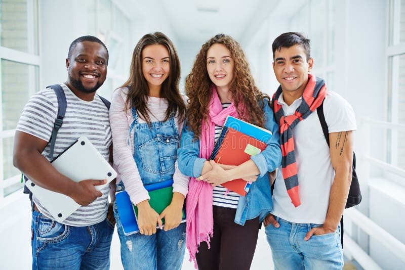 Students at college stock photo. Image of happy, college - 75985018