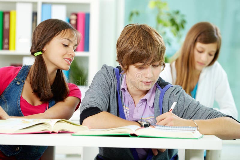 Students at college stock image. Image of lesson, male - 30954885