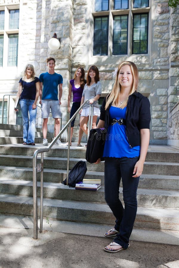 College students on campus stock photo. Image of person - 36406300