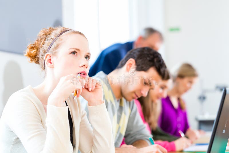 Students in a computer lab stock image. Image of sitting - 8812127