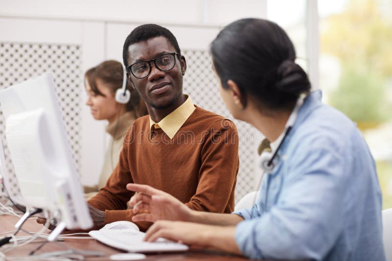 Students in Computer Class stock image. Image of study - 161632375