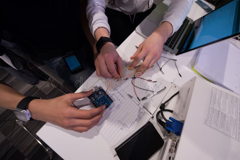 It Students in Computer Science Classroom Stock Photo - Image of ...
