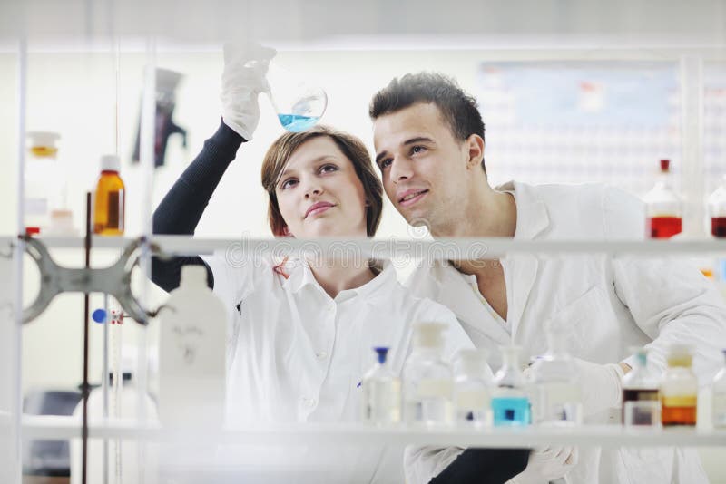 Laboratory Experiment in Science Research Lab Stock Photo - Image of ...