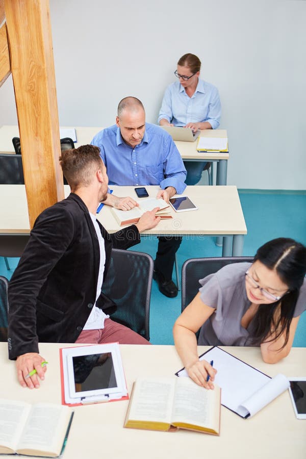 Students or Course Participants Learn Together Stock Image - Image of ...