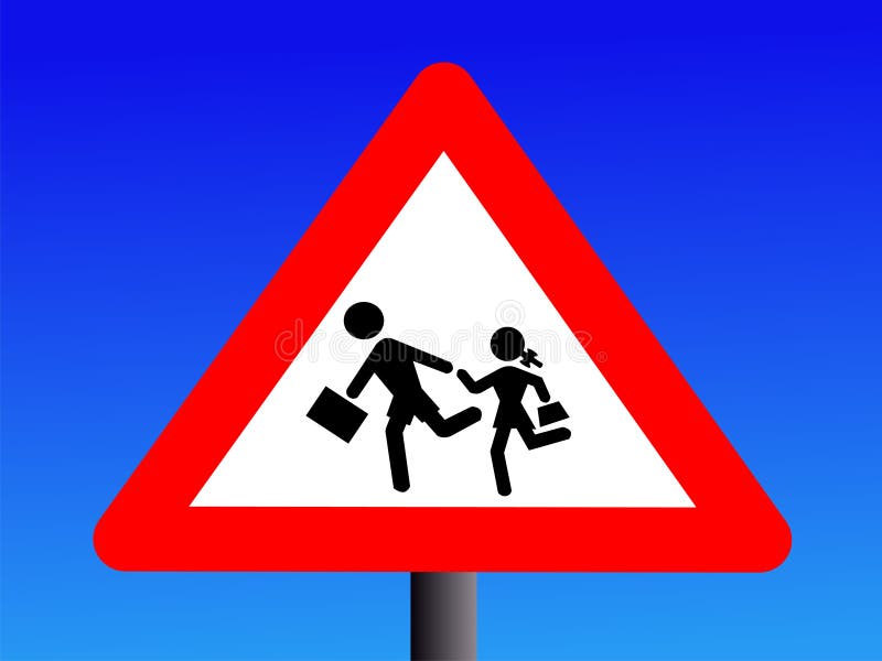 Students crossing sign stock vector. Illustration of students - 3269222