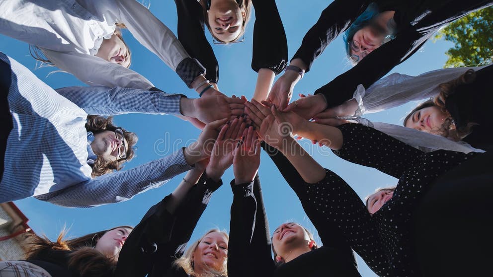 Students Demonstrate Unity and Collaboration by Forming a Strong Circle ...