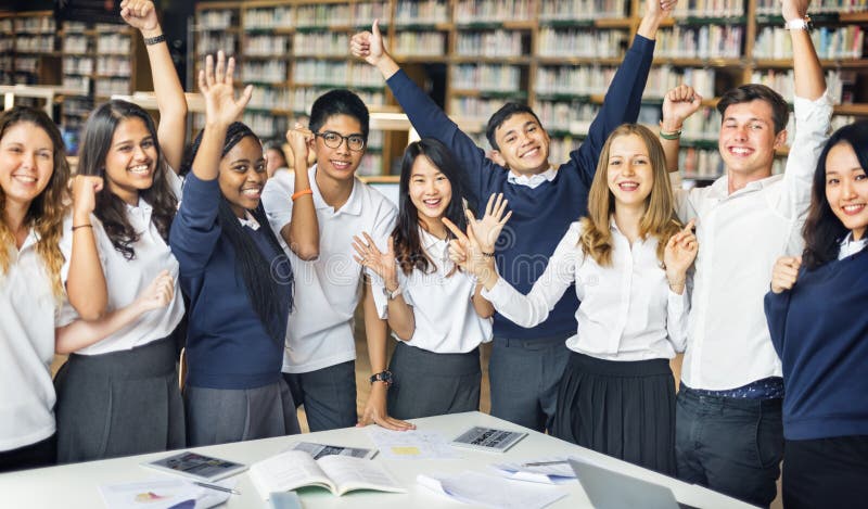 Students Digital Education Library Studying Concept Stock Photo - Image ...