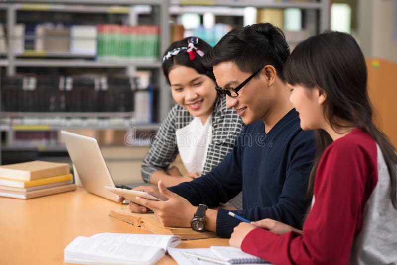 Students with Digital Tablet Stock Image - Image of asian, vietnamese ...