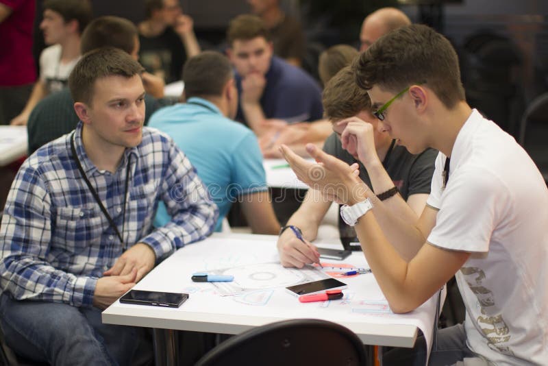 Students Discuss the Project, Editorial Photo - Image of intelligent ...