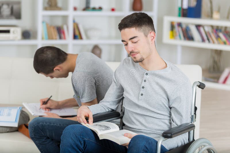 Disabled Adolescent Using Computer Stock Image - Image of caucasian ...