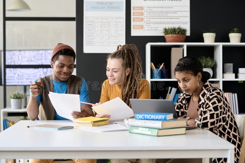 Students Doing Homework in Team Stock Photo - Image of teamwork ...