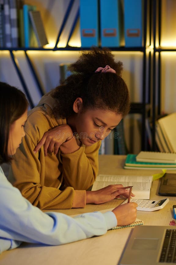 Students Doing Math Homework Stock Photo - Image of college, calculate ...