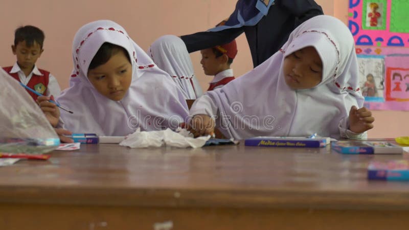 Indonesian Elementary School Study Activity Stock Footage - Video of ...