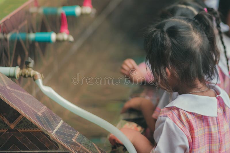 Students Drinking Water from the Faucet Editorial Stock Photo - Image ...