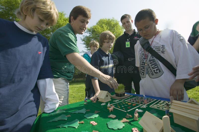 Students of Earth Force stock photo. Image of force, people - 26259040