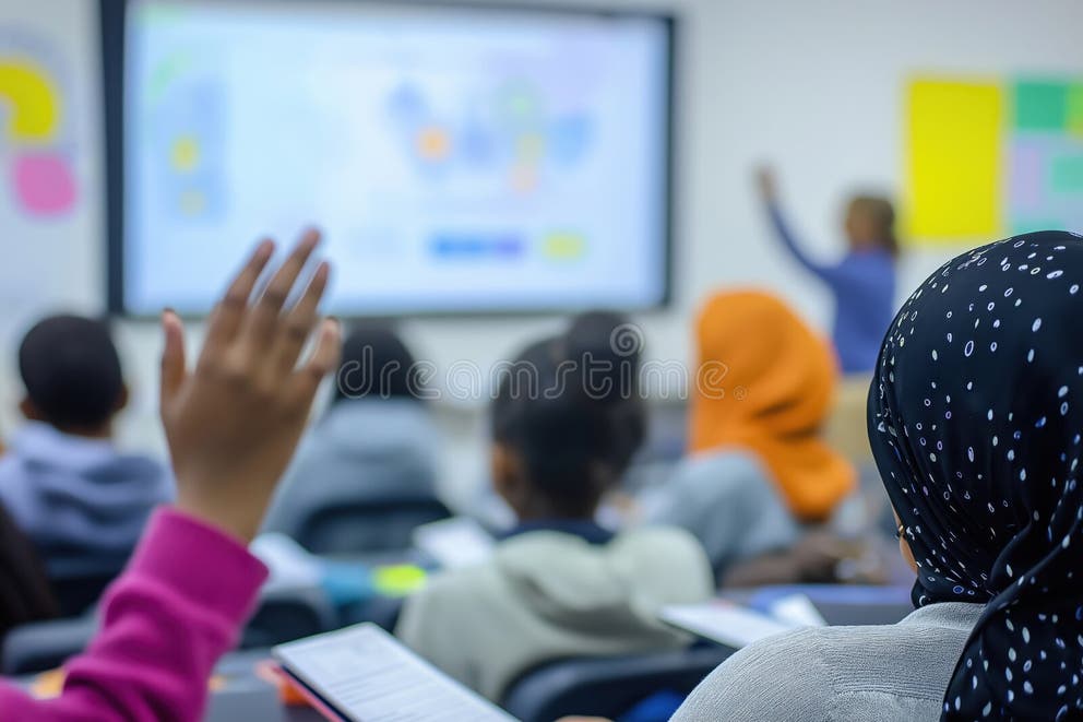 Students Engage Actively in Classroom Lesson with Teacher Using ...