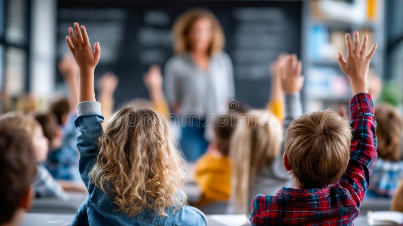 Students engaged in class stock photo. Image of group - 393857536