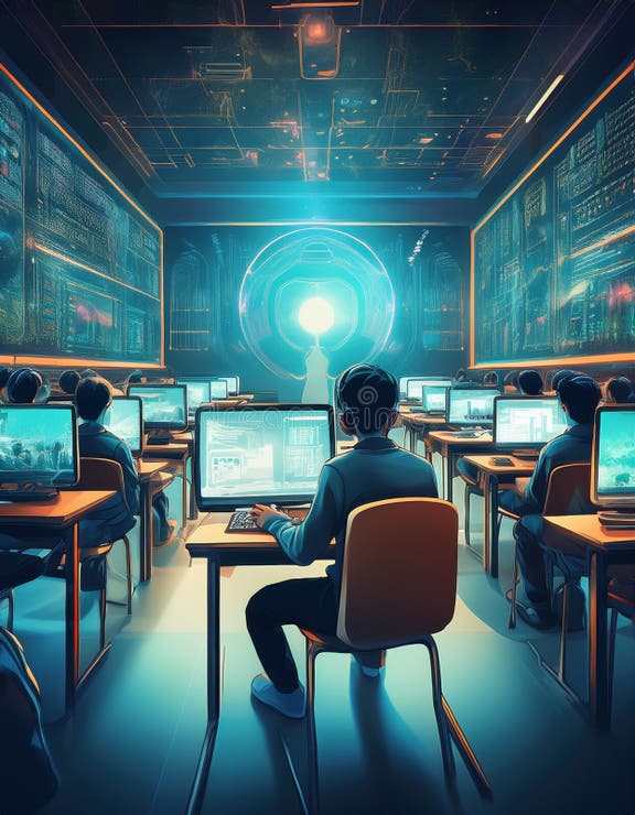 Students Engaged in Computer Programming Practice in a Futuristic Classroom Environment with ...