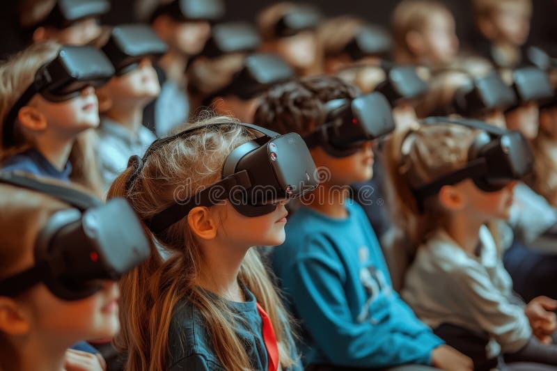 Students Engaged in High-Tech Learning with ARVR in a Modern Classroom ...