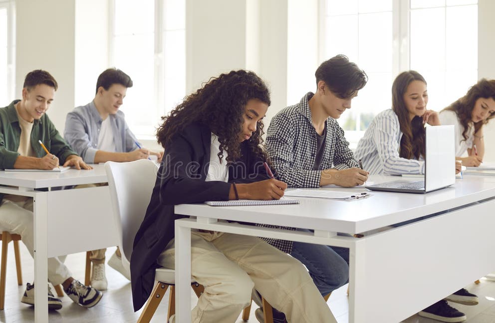 Students Engaged in Learning Activities in Classroom during Lesson or ...