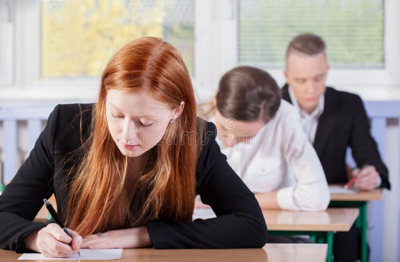 Students during exam stock image. Image of problems, classes - 41304195