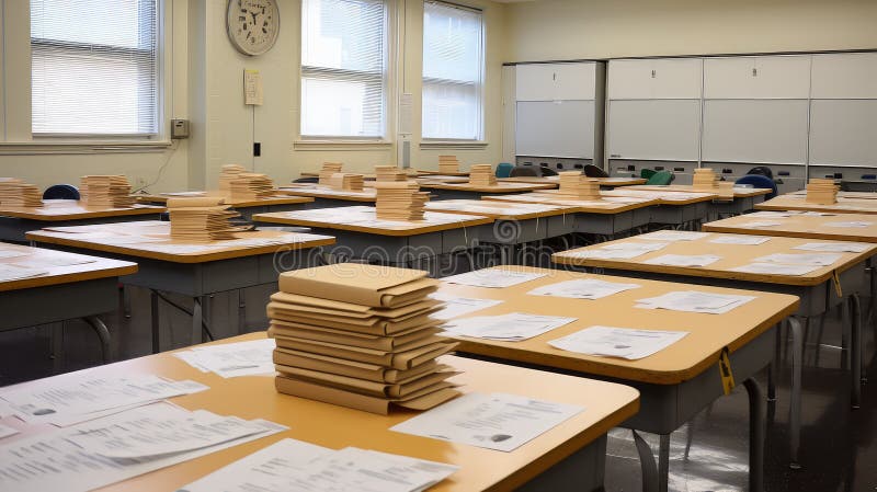 Individual Long Covered Students Exam Table Ai Stock Illustrations – 1 ...